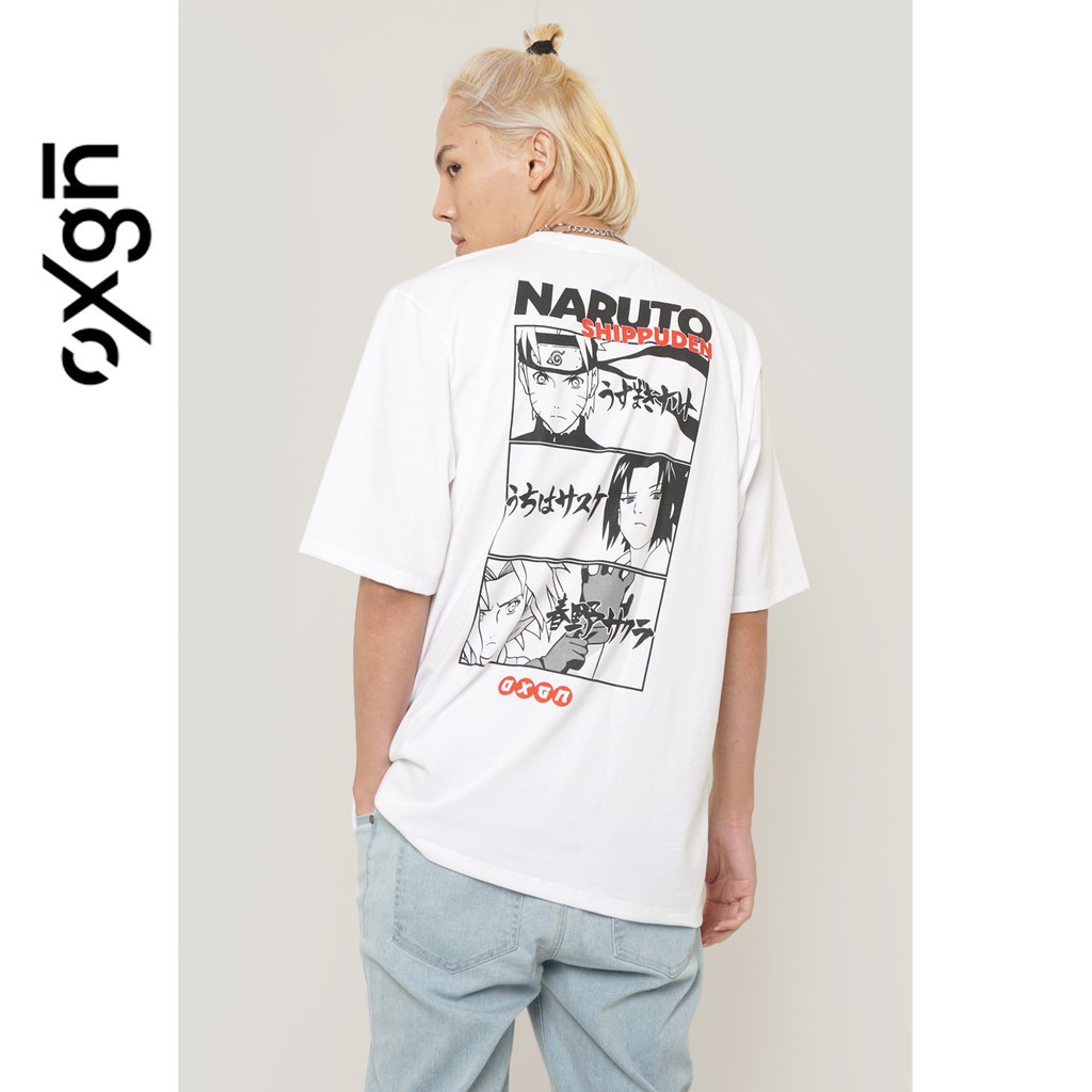 OXGN Men's Naruto Shippuden Team Seven Oversized Tee (White) | Shopee ...