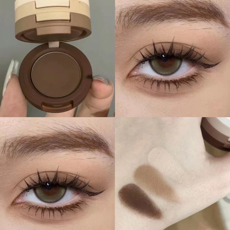 Three-Color Eyeshadow Palette Earth Color Dead Wood Tea Brown Matte ...
