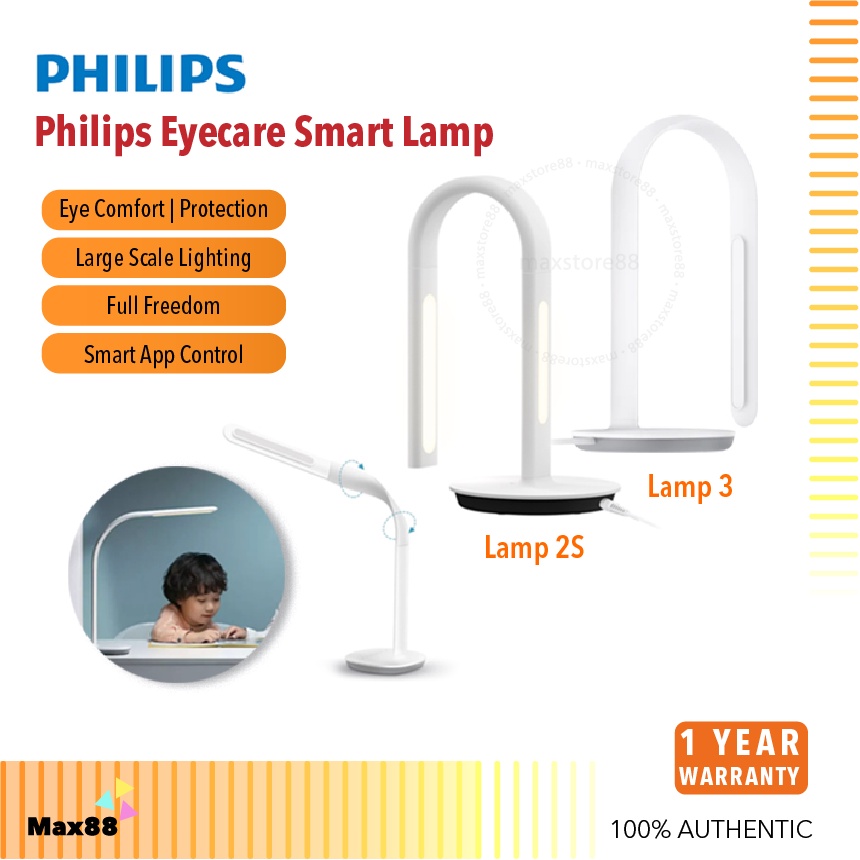 Philips Eyecare 2S / 3 Smart LED Table Lamp Compatible with Xiaomi Mi ...