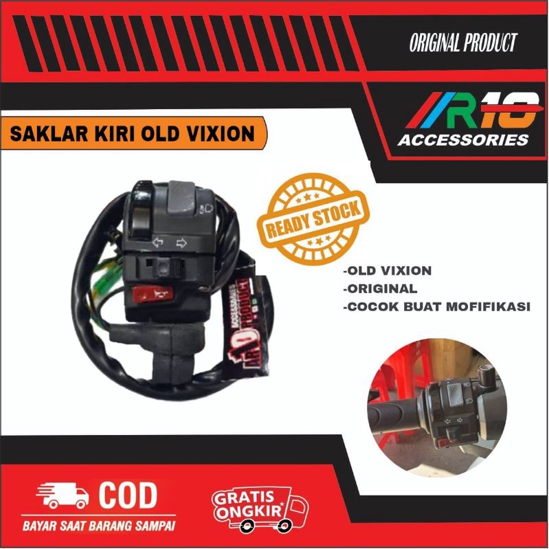 Original OLD VIXION LEFT SWITCH (raw not pnp nmax, aerox, vario, xmax ...