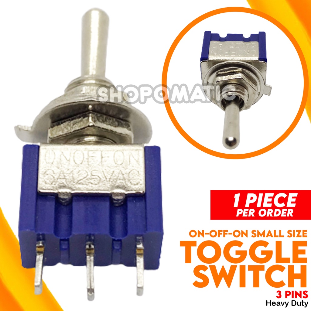 🟧 Toggle Switch Small ON-OFF-ON 3 Pins Heavy Duty 🟧 | Shopee Philippines