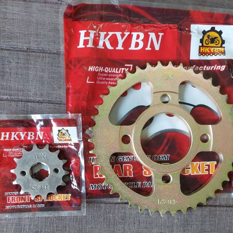 Front and Rear Motor Sprocket Set. 428. BARAKO. TMX. SMASH. XRM. SHOGUN ...