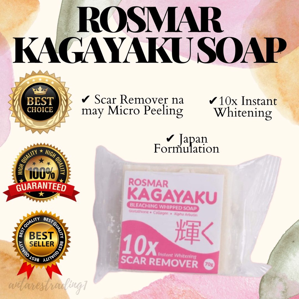 Original 1 Bar Rosmar Kagayaku Bleaching Whipped Soap 10x Whitening