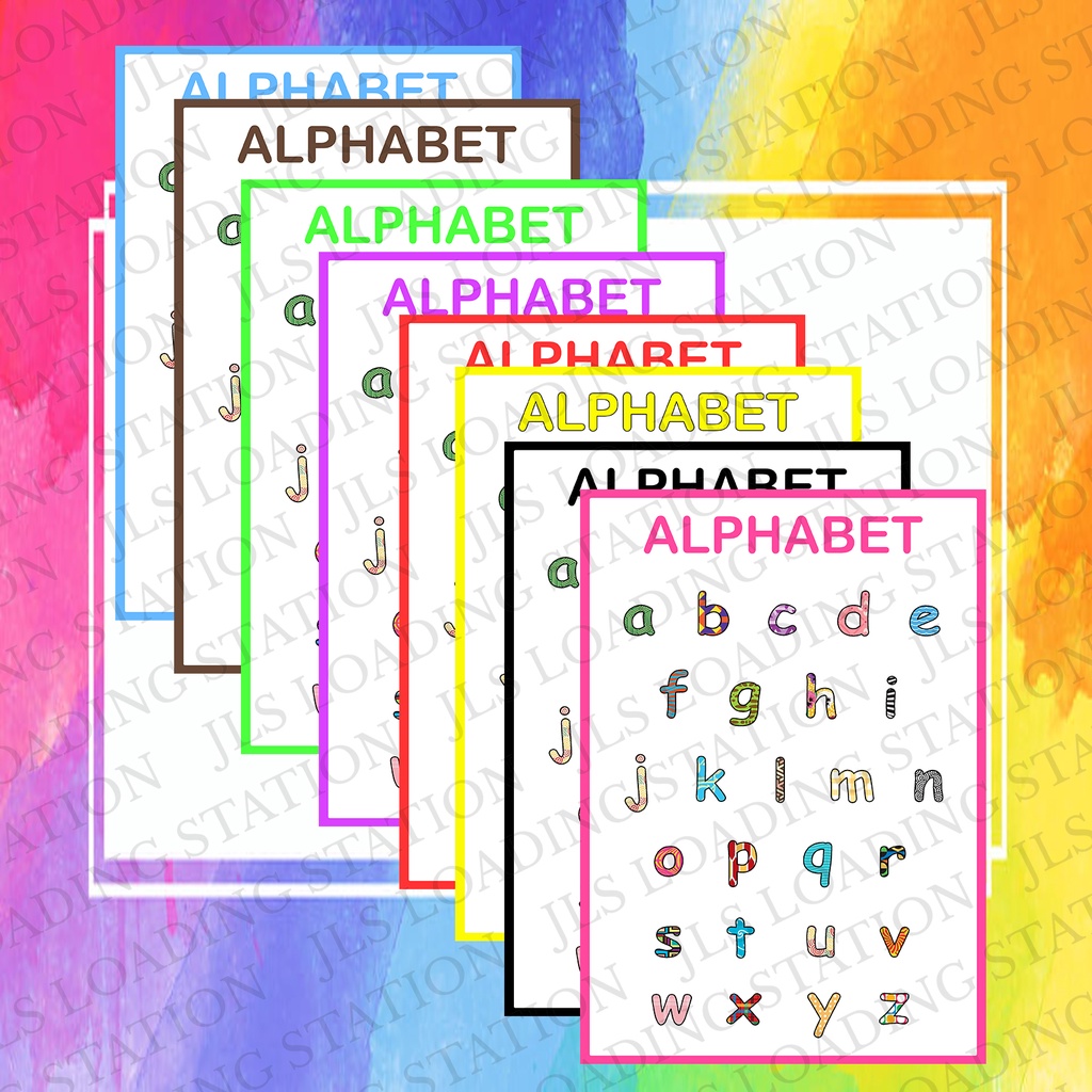 EDUCATIONAL CHARTS ALPHABET LETTERS ONLY (LAMINATED) A4 SIZE | Shopee ...