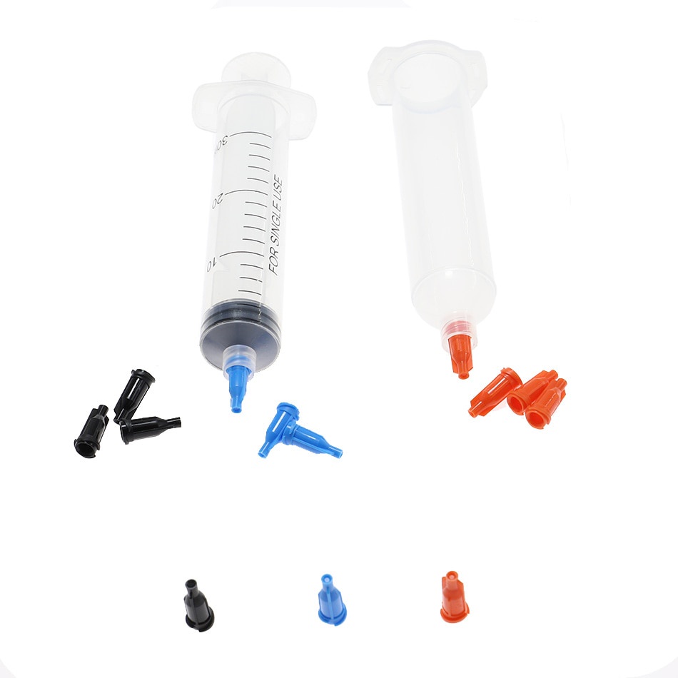50pcs multicolor syringe head cap syringe dispenser dispensing needle ...