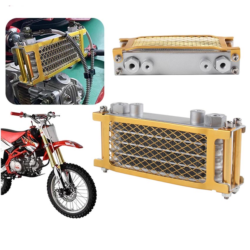 Universal Motorcycle Engine Oil cooler Radiator Cooling for Dirt Bike ...