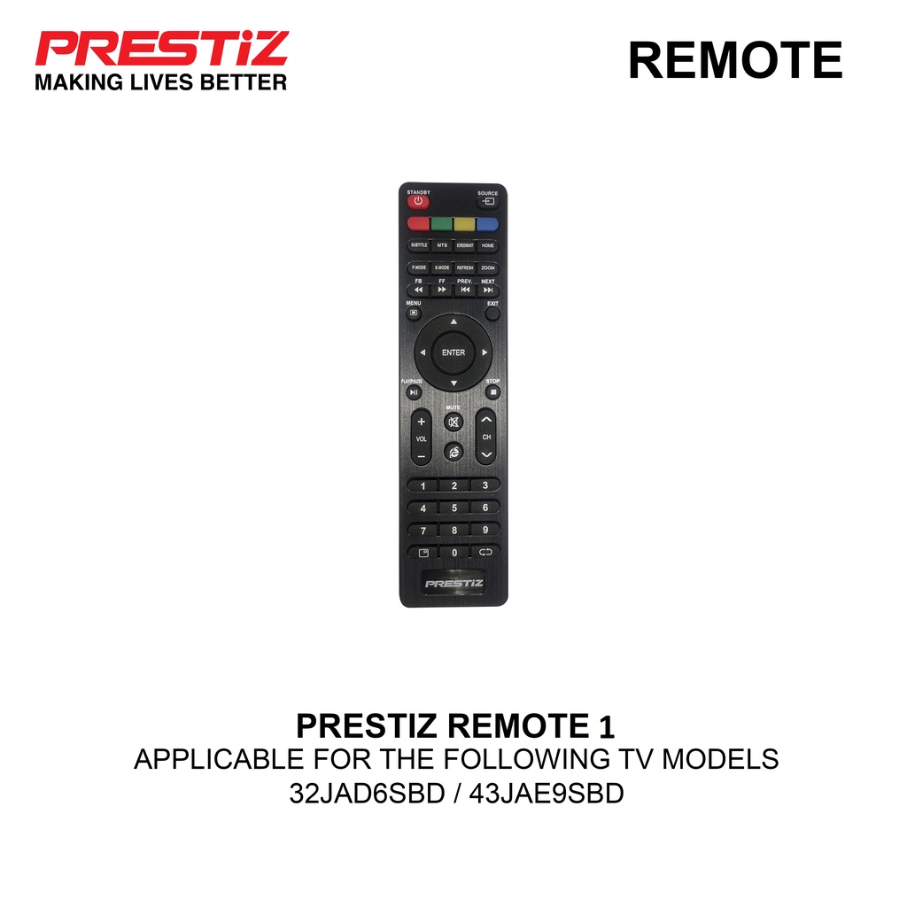 Prestiz TV Remote Control for Android Smart TV (REMOTE 1) | Shopee ...