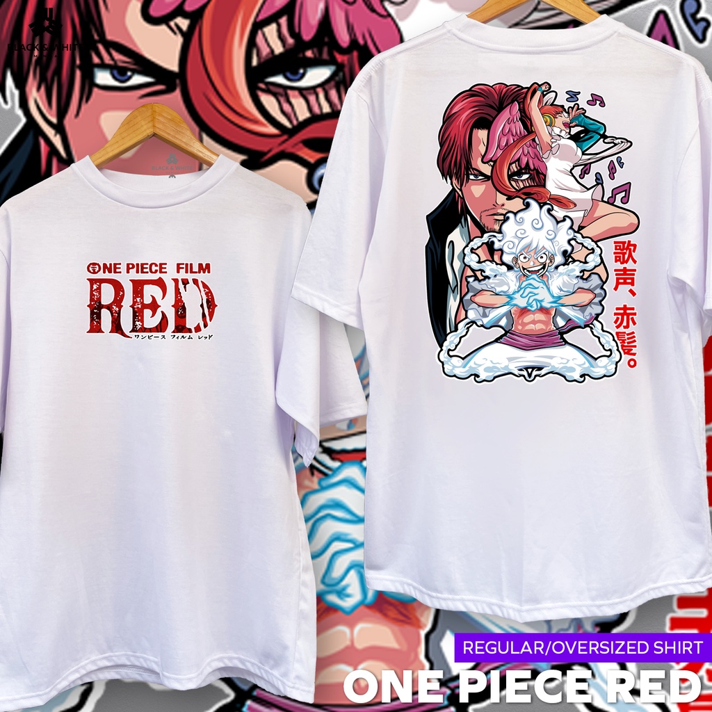 ONE PIECE RED Regular and Oversized Shirt by AIZENSKYE | One Piece Red ...