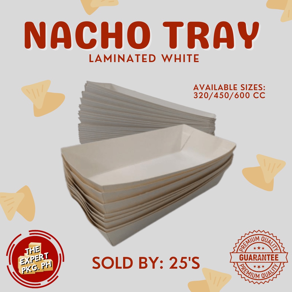 Nachos Tray / Snack Food Tray 320cc / 45cc / 600cc (3 sizes available ...