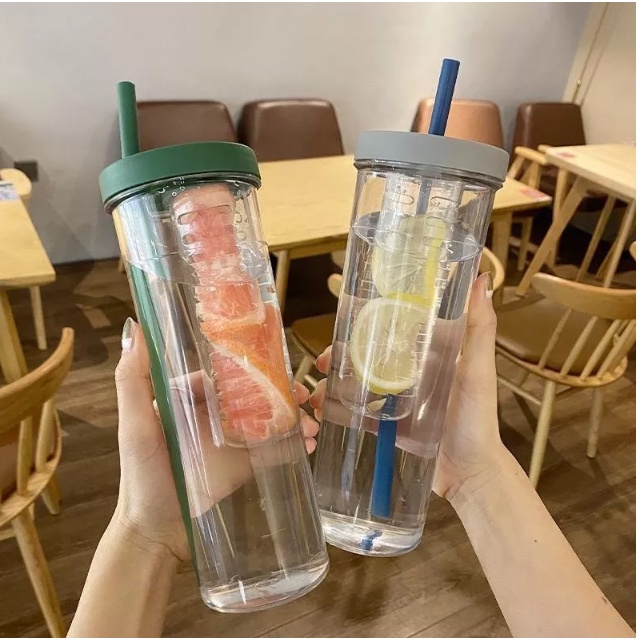 Shilily 700ML Water Bottle Tumbler Straw Filter Water Jug Kpop Favor ...
