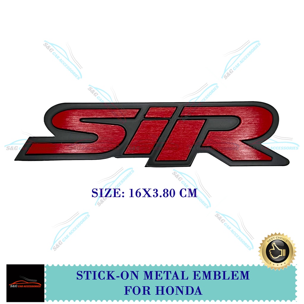 Sir 3D Metal Emblem Badge Decal for Honda | Shopee Philippines