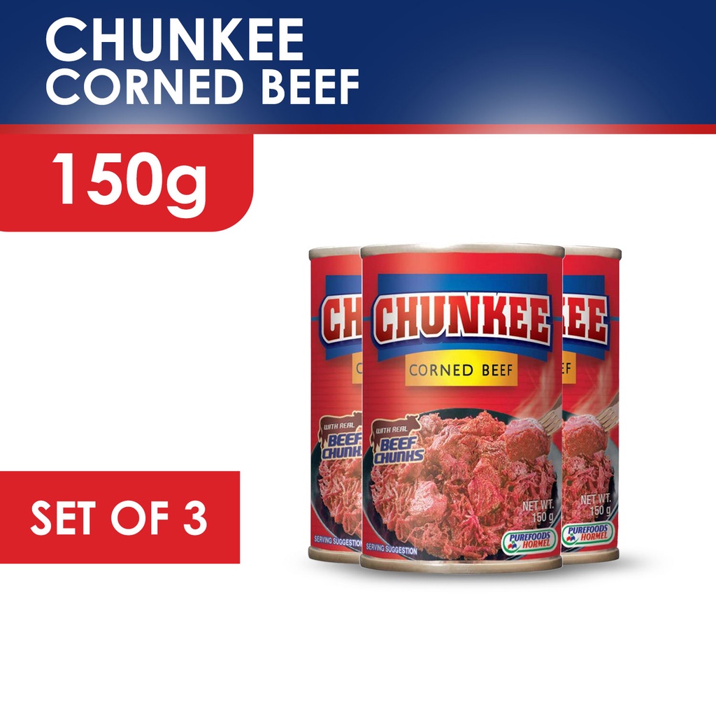 Purefoods Chunkee Corned Beef (3x150g) | Shopee Philippines