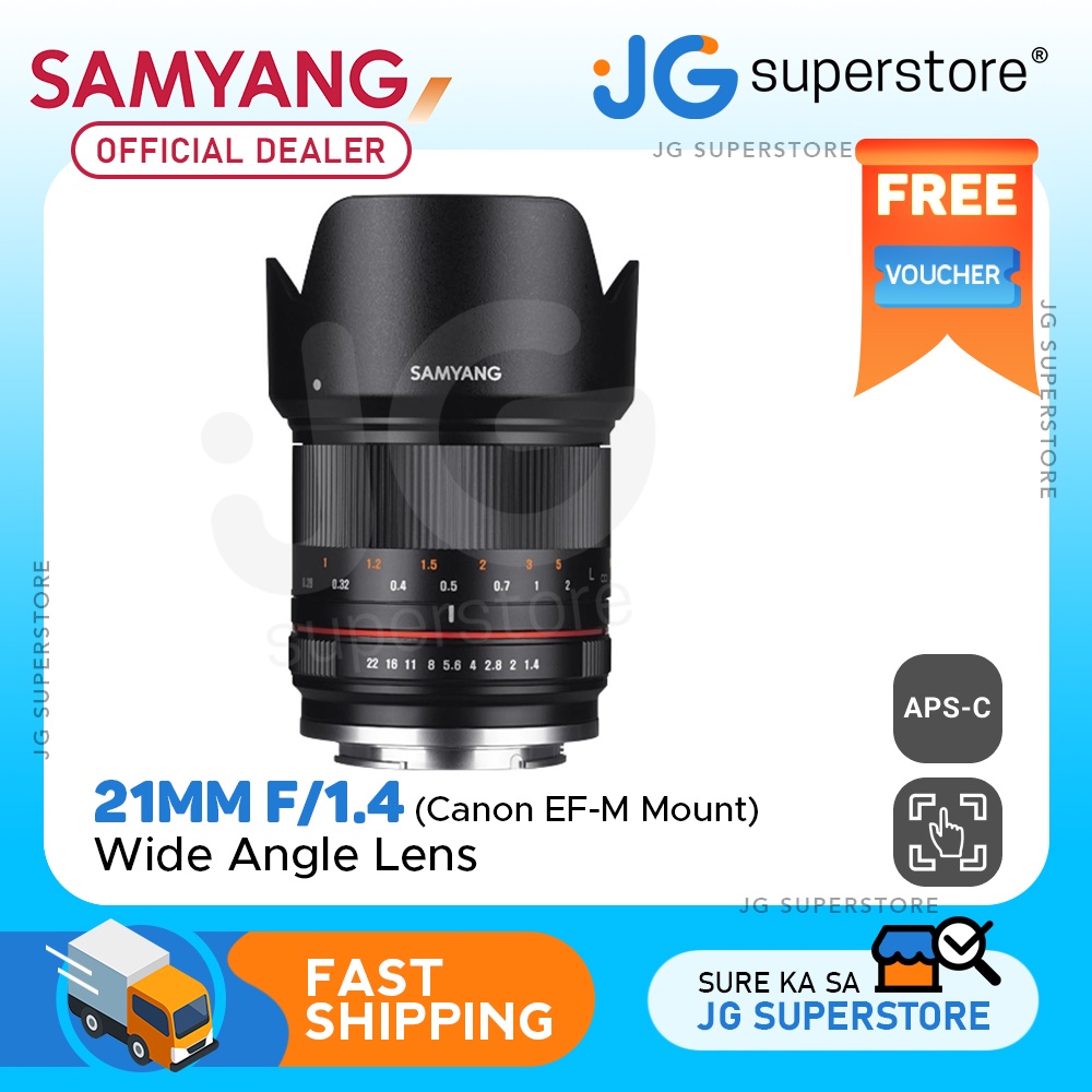 Samyang 21mm f/1.4 CSC MF Aspherical Wide Angle Lens for Canon EF-M ...