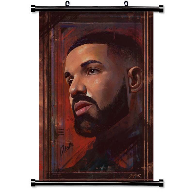 Drake Poster Wall Scroll Hanging Paintings Art Painting Wall Scroll ...