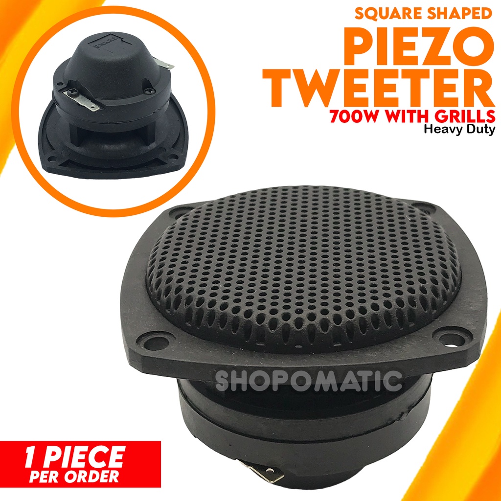 🟧 Square Piezo Tweeter With Grills 700W Heavy Duty 🟧 | Shopee Philippines