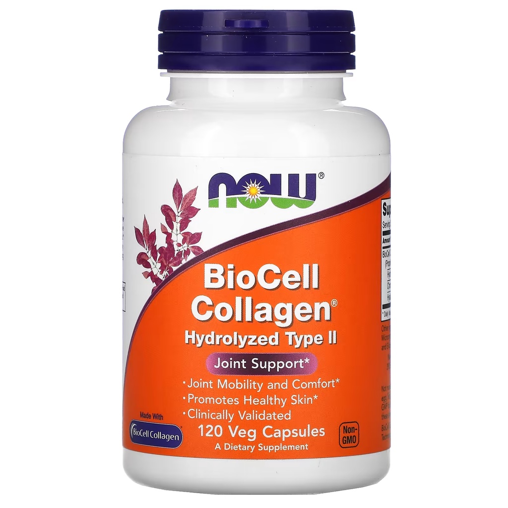 NOW Foods BioCell Collagen Hydrolyzed Type II 120 Veg Capsules | Shopee ...