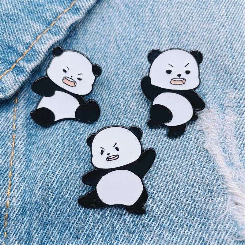 Kung Fu Panda Enamel Pins Cute Panda Brooch Badges Lapel Pin Cartoon ...