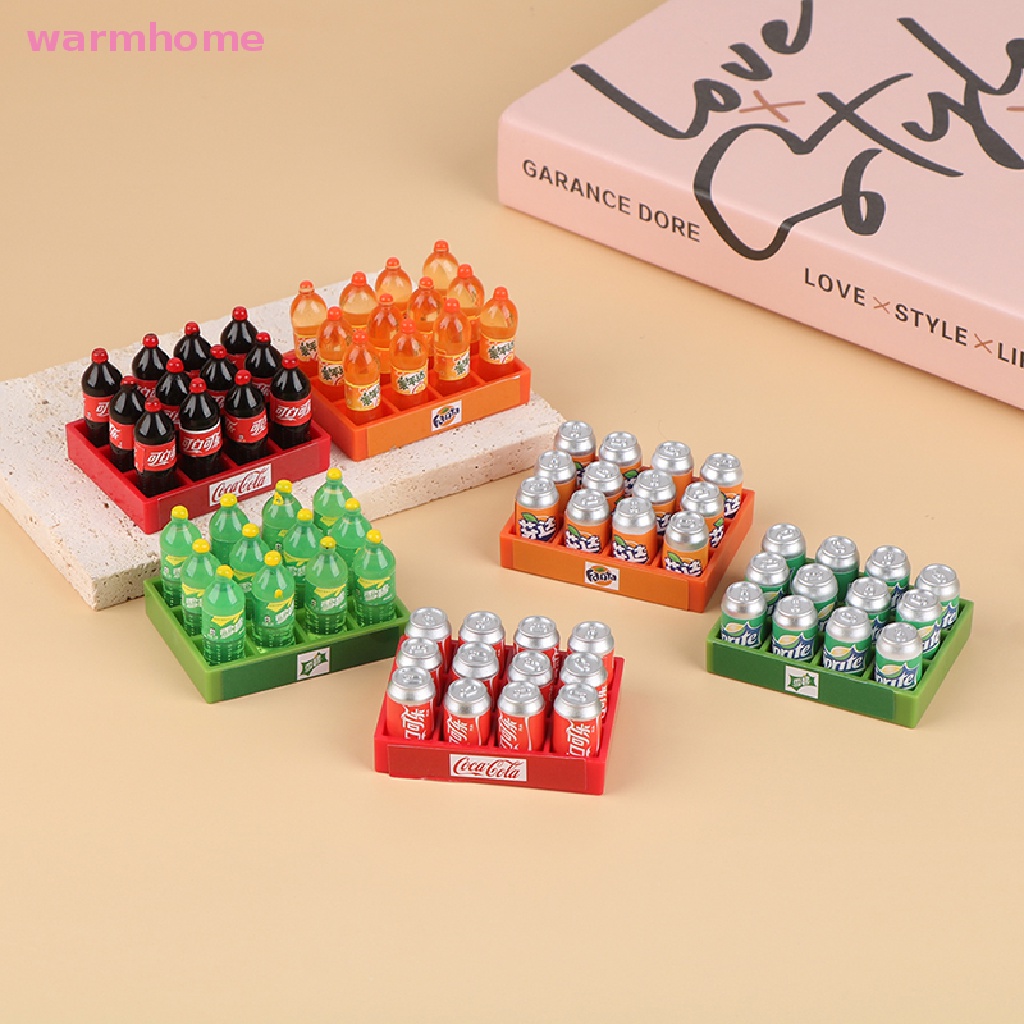 WMPH 1Set 1:12 Dollhouse Miniature Soda Drink Plus Tray Model DIY ...