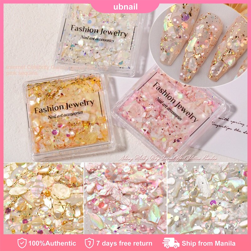 Shell Nail Accessories Crystal Diamond Galaxy Symphony Nail Art Sequins ...