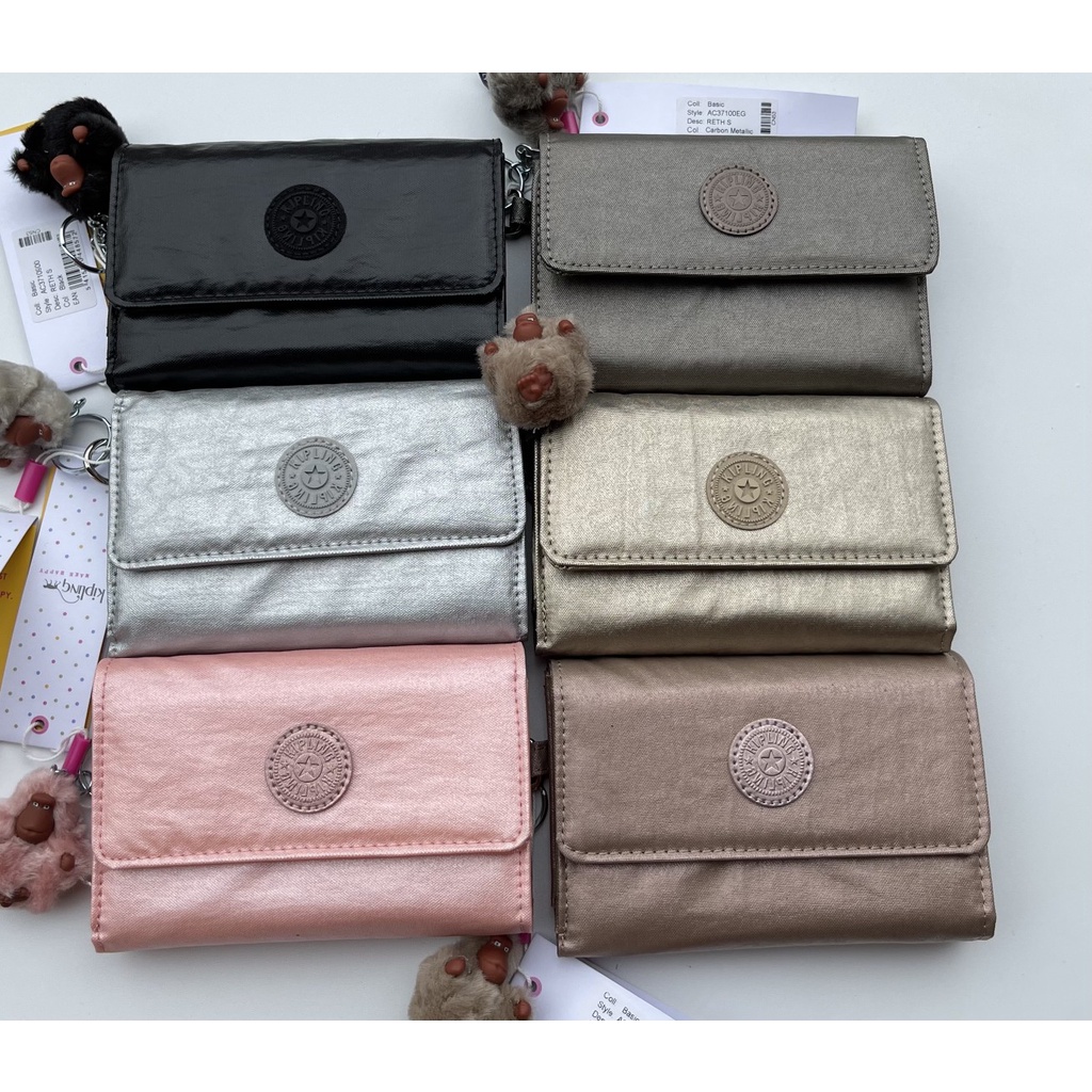 Kipling AC3710 Tri-fold Wallet Short Ladies Card Holder | Shopee ...