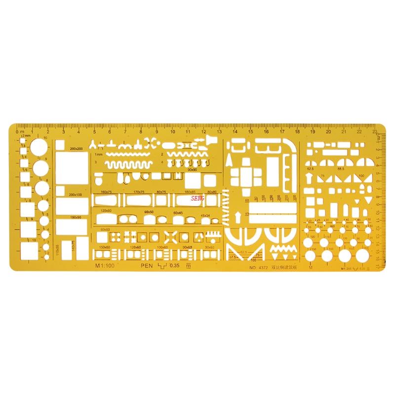 seng Professional Architectural Template Ruler Drawing Stencil ...