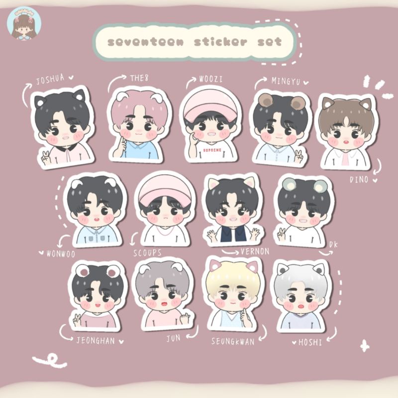 Seventeen sticker set chibi ver | Shopee Philippines