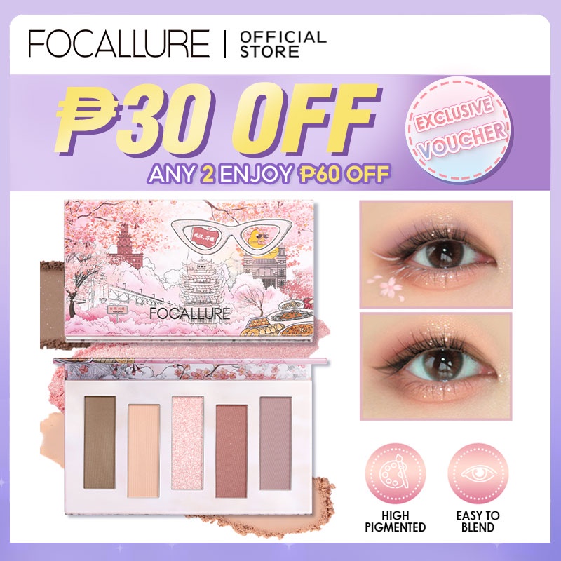 FOCALLURE Traveler Eyeshadow Palette Shimmer High Pigment Easy To Blend ...