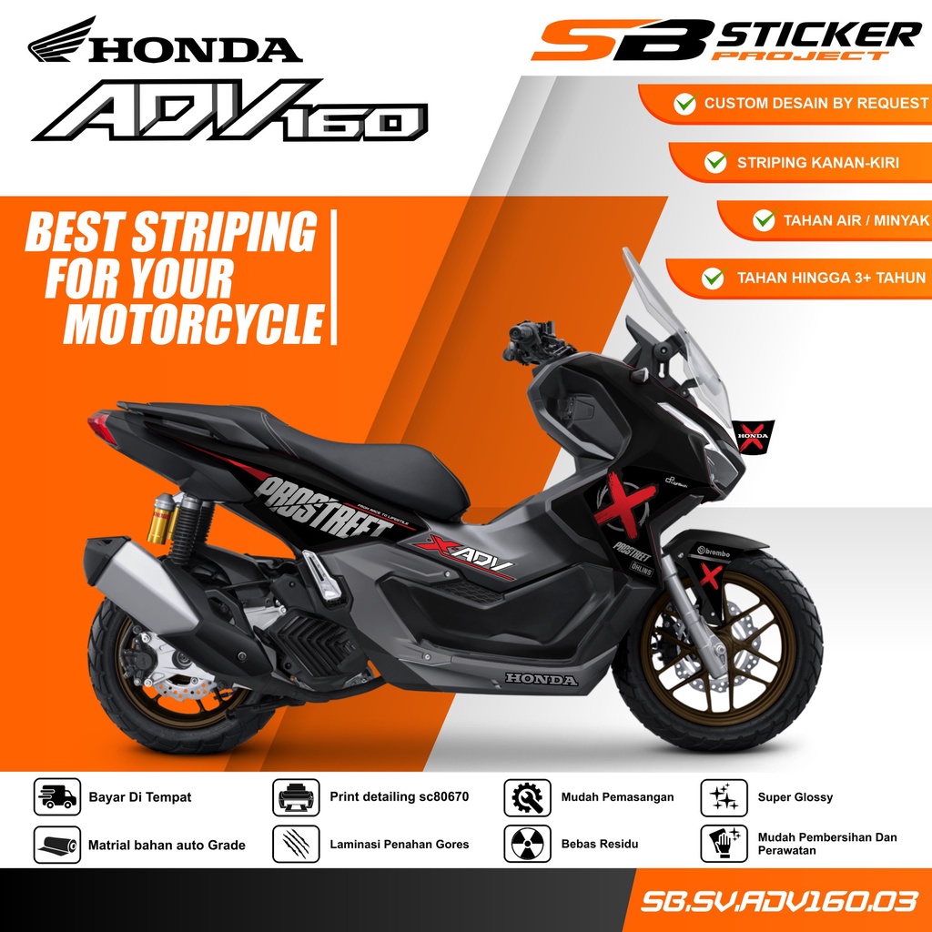 Striping ADV 160- HONDA ADV 160 SB-003 HOLOGRAM STRIPING STICKER ...