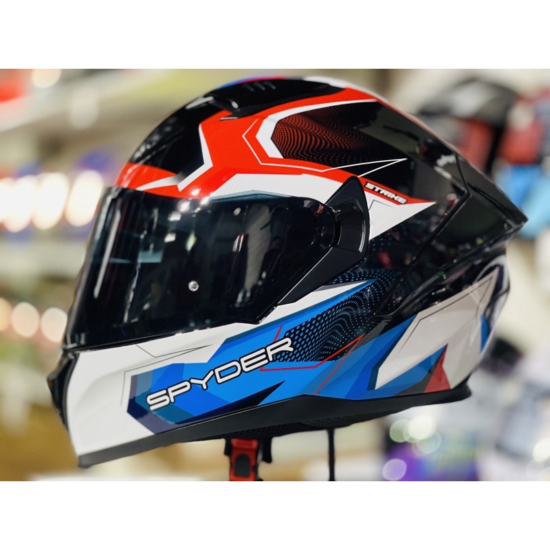 SPYDER STRIKE GD S5 Full-Face Dual Visor Helmet w/ (Free Clear Visor ...
