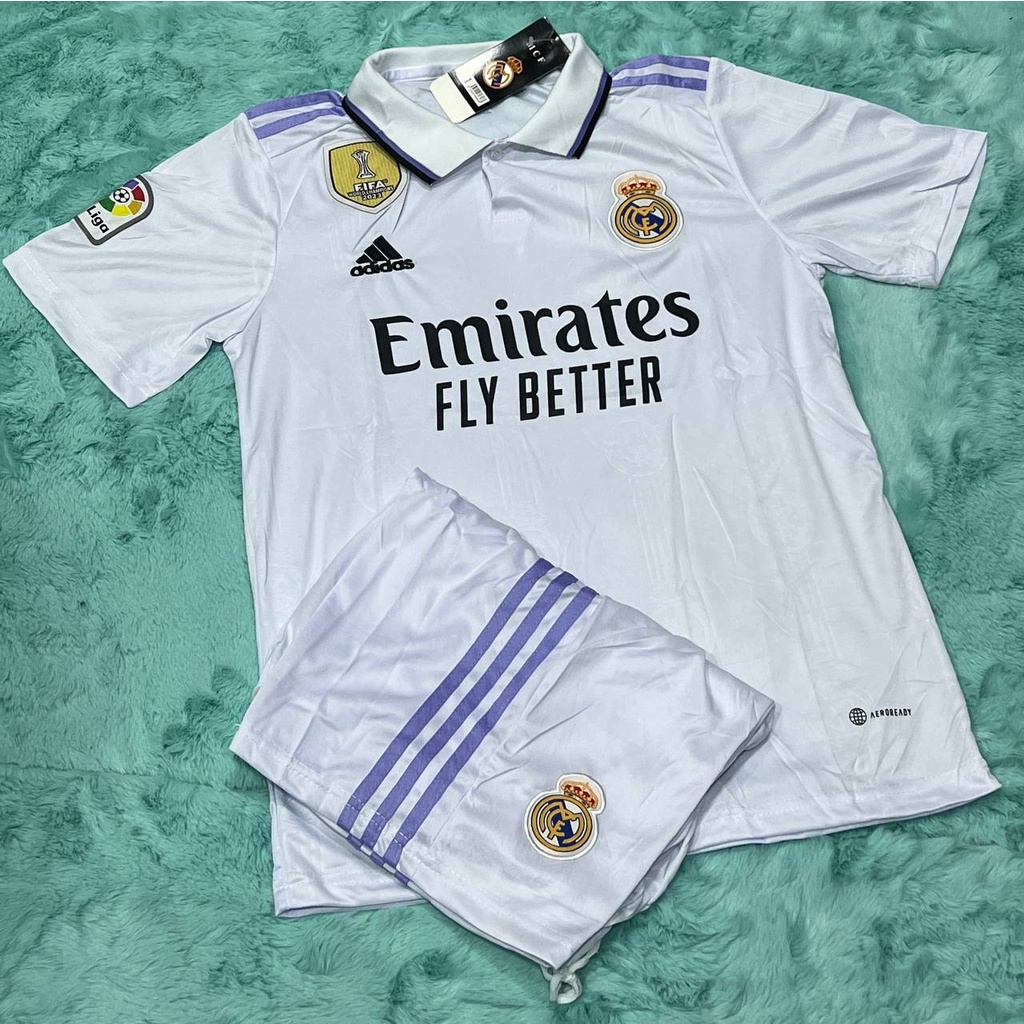 Real Madrid Football Jersey 2022/23 Short Sleeves Full Set Collar With ...