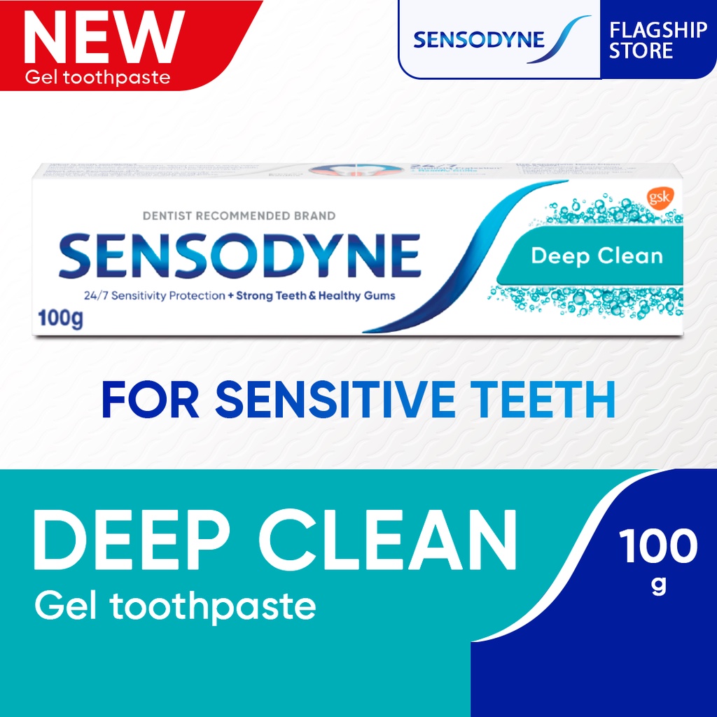 Sensodyne Deep Clean Gel Toothpaste 100g for Sensitivity Protection ...