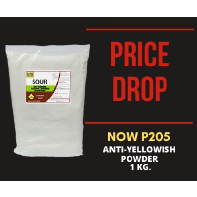 PowerClean Anti Yellow Stain Sour Powder 1 kg (Laundry Clothes Fabric ...