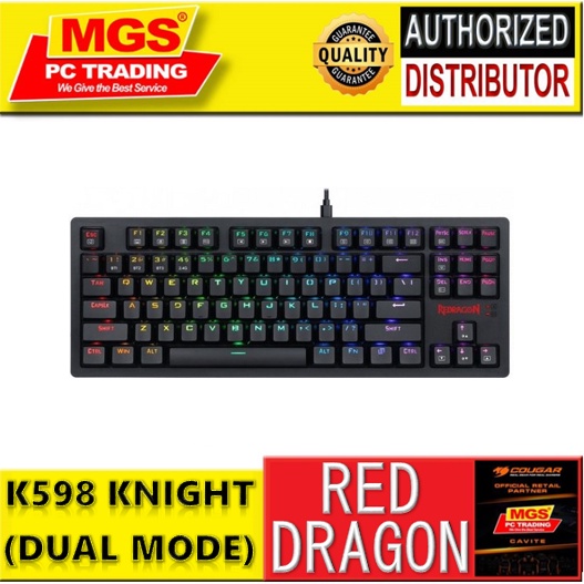 REDRAGON K598 KNIGHT (DUAL MODE) WIRED/WIRELESS MECHANICAL KEYBOARD ...