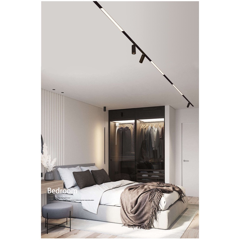 Trazos Led Magnetic Track Light Dimmable Recessed Rails System Black ...