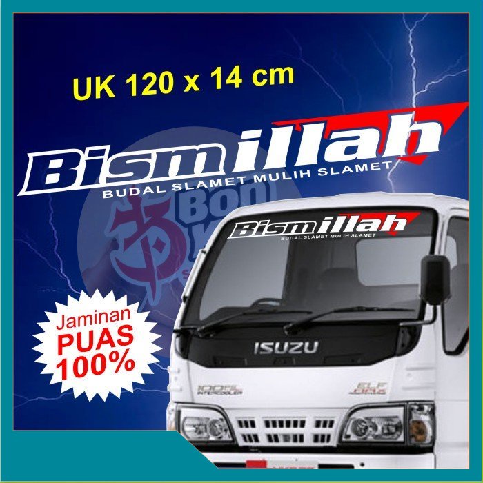 Bismillah Sticker / Cutting Gran Max Canter Elf Fuso Ragasa Car ...