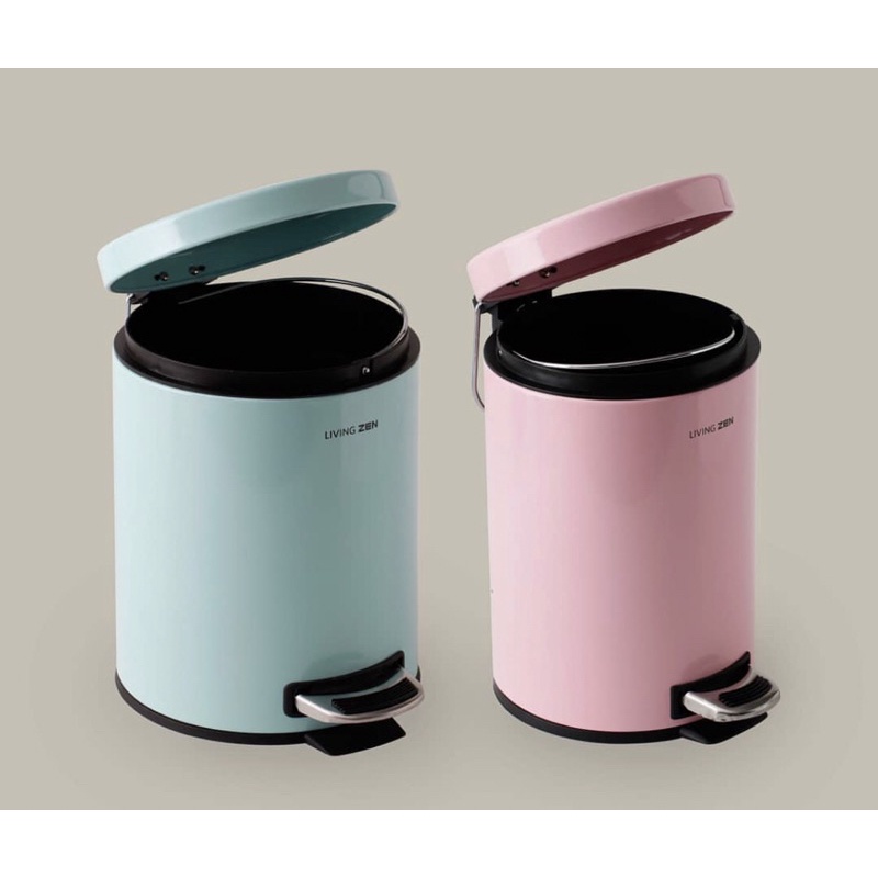 Saint James Trash Can Pink /Mint Living Zen Hankook Trash Can | Shopee ...