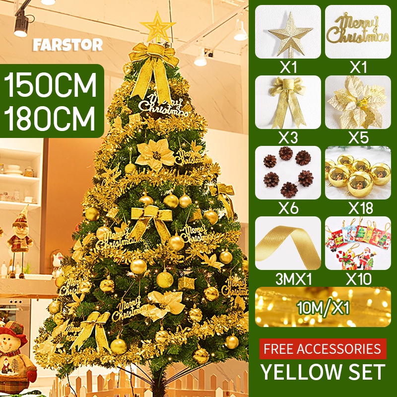Christmas Tree with decoration Set 3/4/5/6FT Christmas Tree Decoration ...