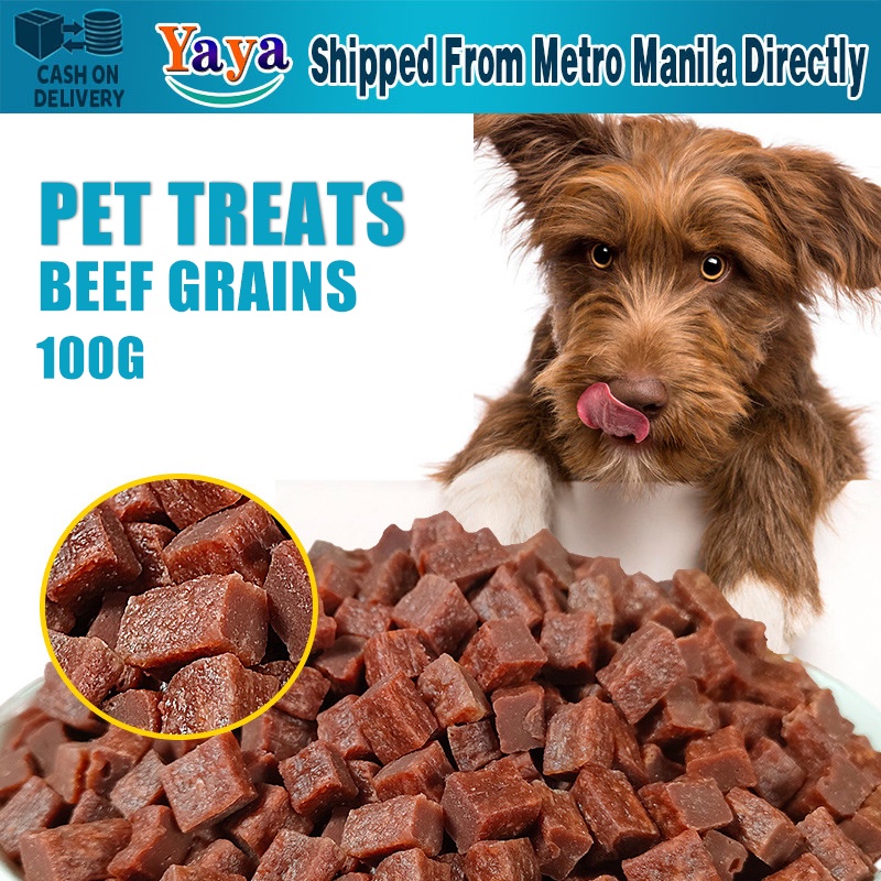 【Fast Delivery】100g Pet Snack Pet Treat Dog Treat Cube Beef Cube Beef ...