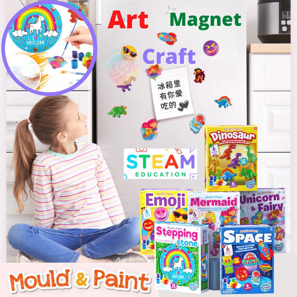 Instant Mold & Paint Set 3D Clay Molds Educational Gypsum Mold Toys ...