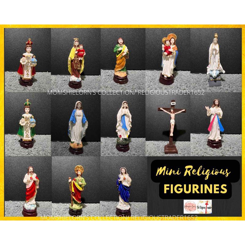 Religious Mini Figurines 3" ( Jesus , Mary , Joseph ) | Shopee Philippines