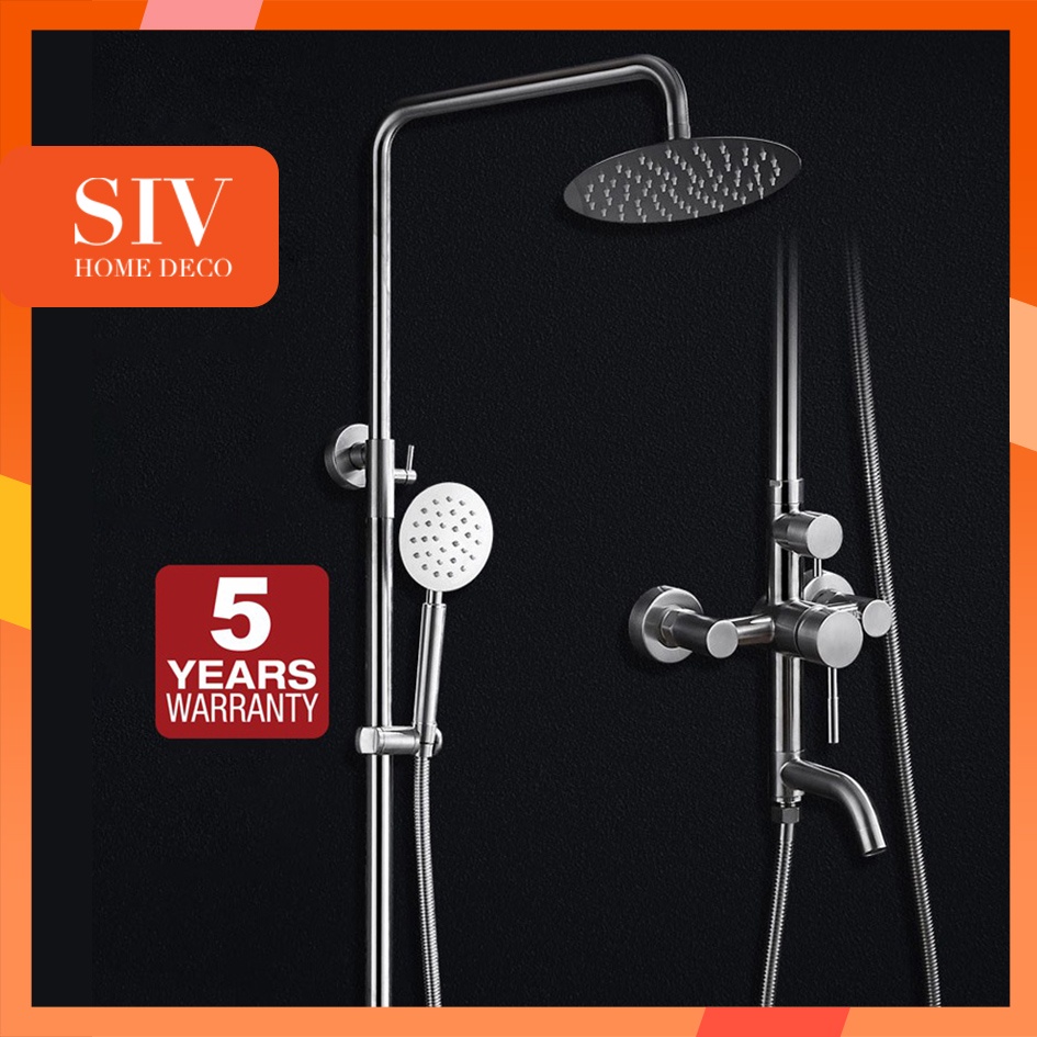 Siv Sus304 Stainless Steel Shower Head Set And Faucet With Hose ...