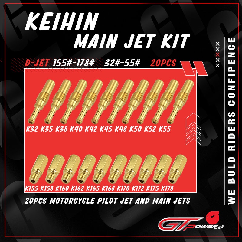 Keihin Carburetor D-JET Main Jet Kit 20PCS Slow/Pilot Jet For PWK ...