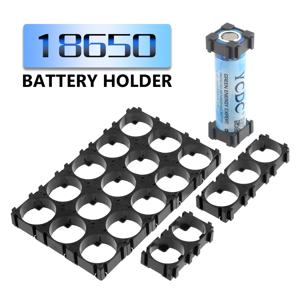 10PCS DIY 18650 Lithium Cell Cylindrical Battery Holder Case Batteries ...