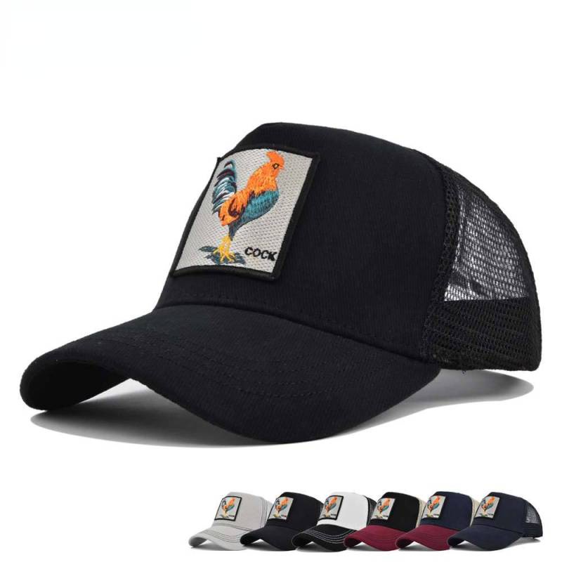 colorful rooster cap for men animal cap trucker cap trendy 5 panel cap ...