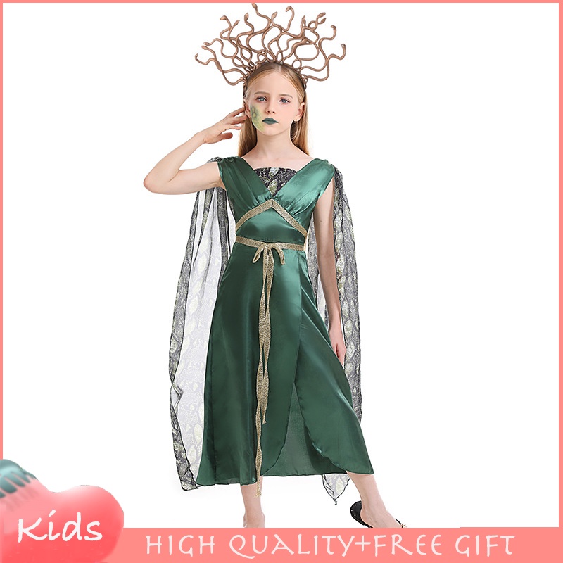 Medusa Basilisk Costume for Girls Gorgon Medusa Costume Cosplay with ...