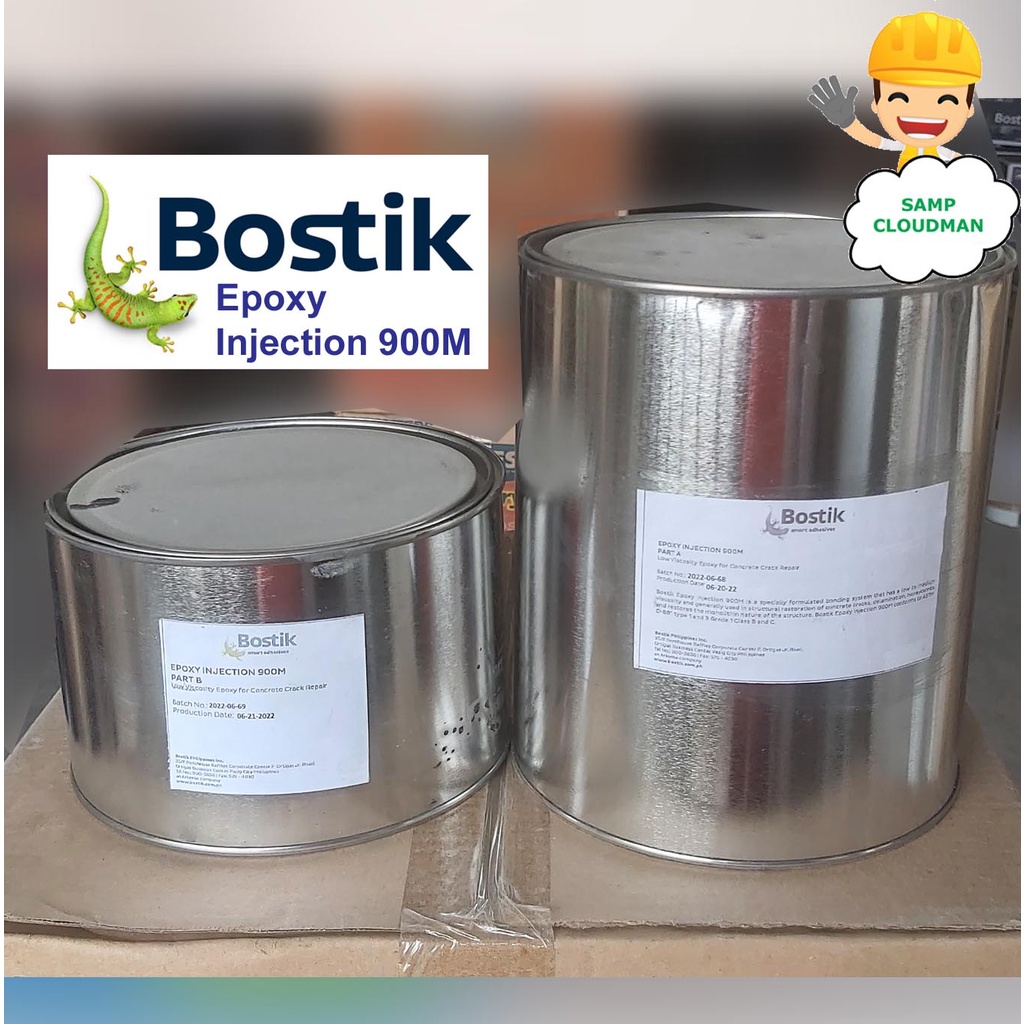 Bostik Epoxy Injectable 900M Gallon Set A & B Low Viscocity Concrete ...