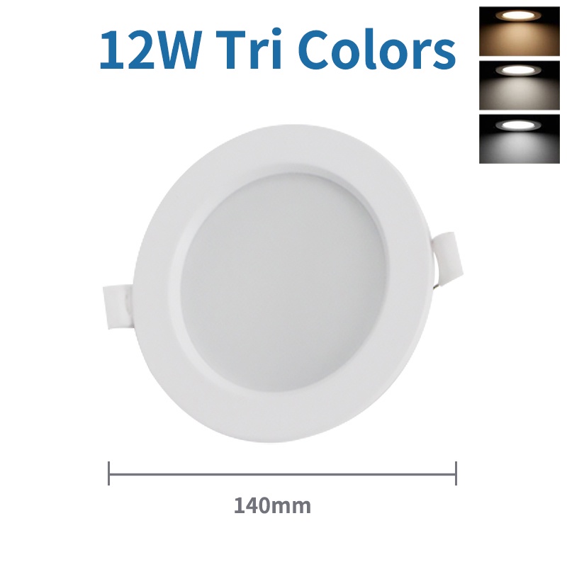 Geekpark Pin Light Downlights for Ceiling Tri Colors 5W 9W 12W 18W LED ...