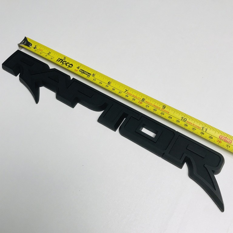 Matte Black Badges - Ford Ranger Raptor Trunk Emblem Badge Matte Black ...