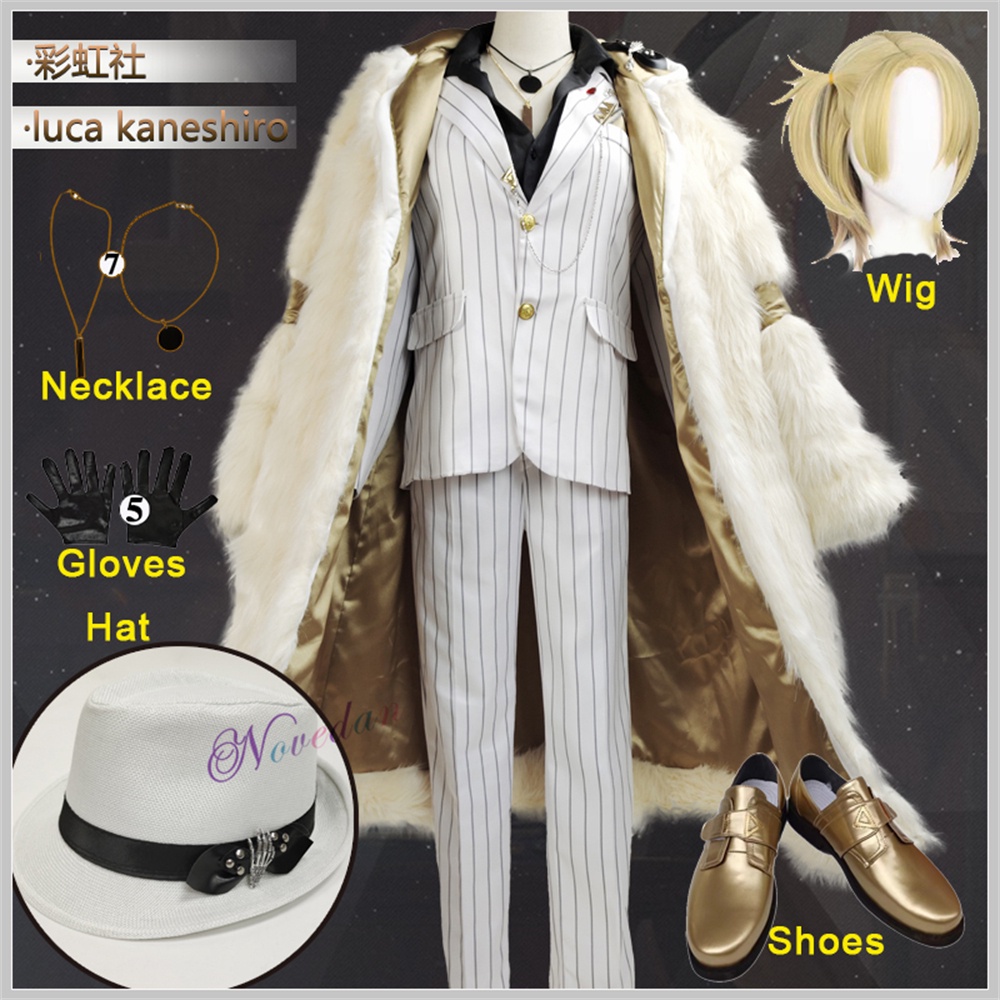 `Anime Vtuber Nijisanji Luxiem Luca Kaneshiro Cosplay Costume Uniform ...