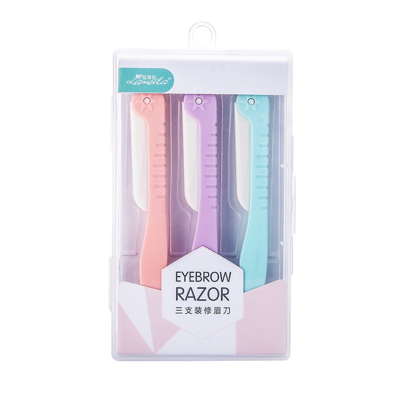 Gladking 3in1 Colorful Foldable Eyebrow Razor | Shopee Philippines